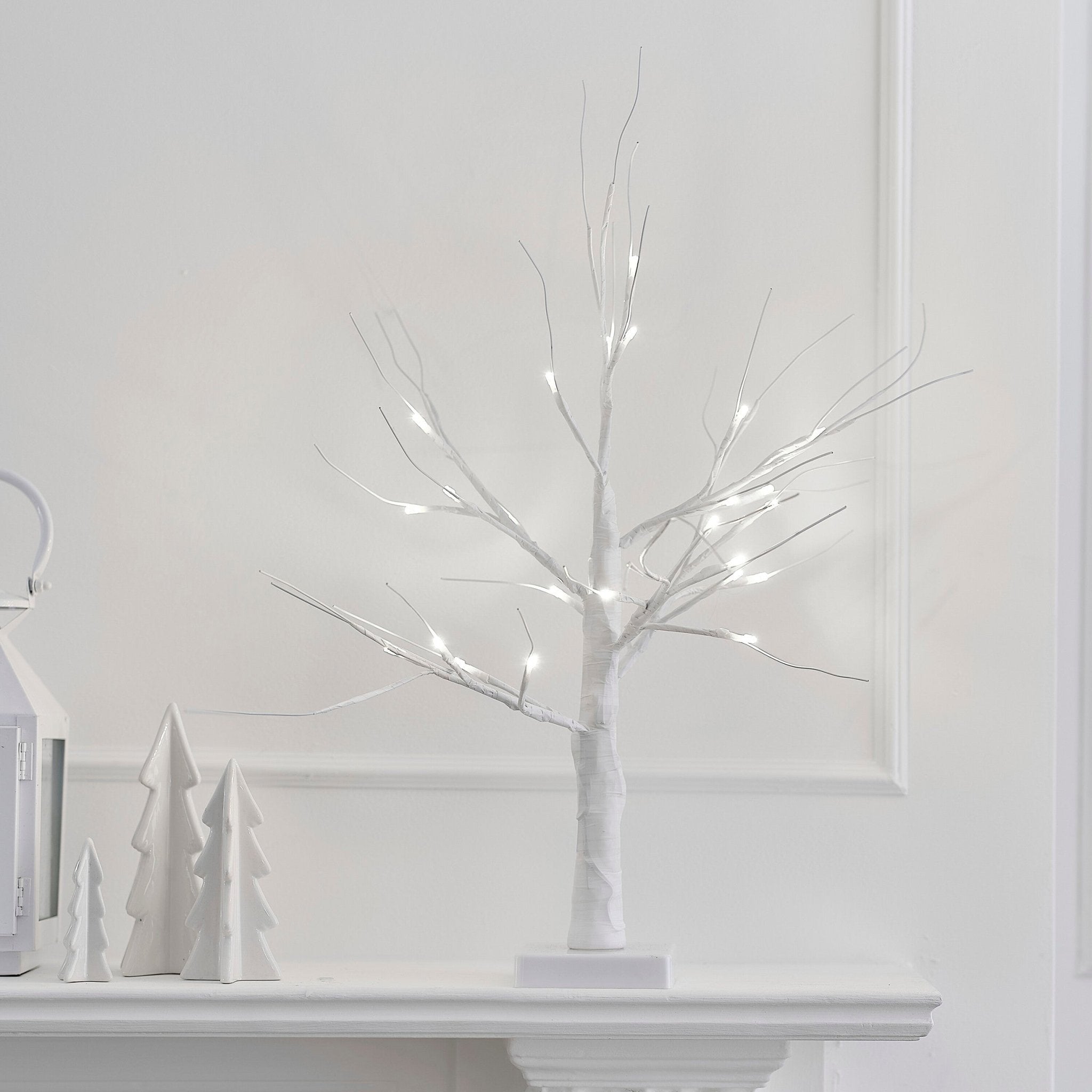 Christmas White Twig Tree with Lights Hauslife