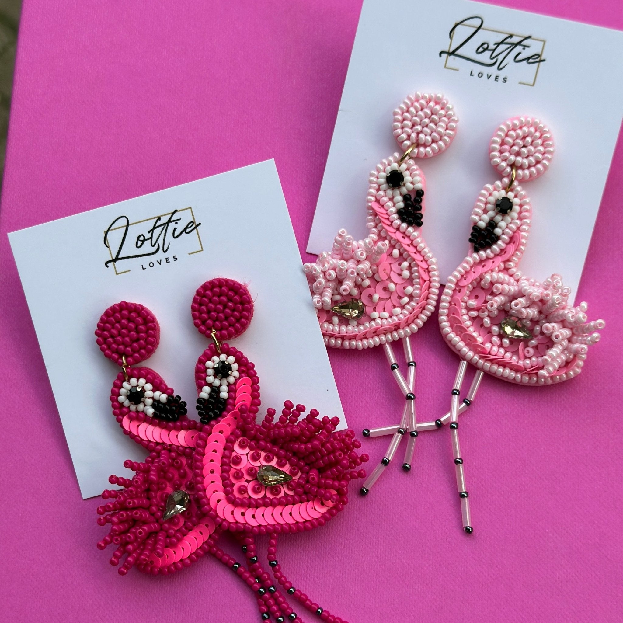 Beaded Flamingo Earrings – Hauslife