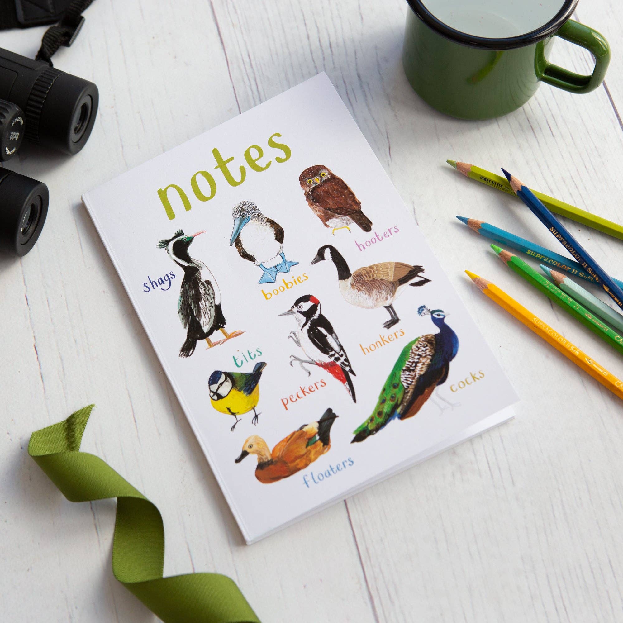 Cheeky Birds Recycled Notebook - A5 – Hauslife
