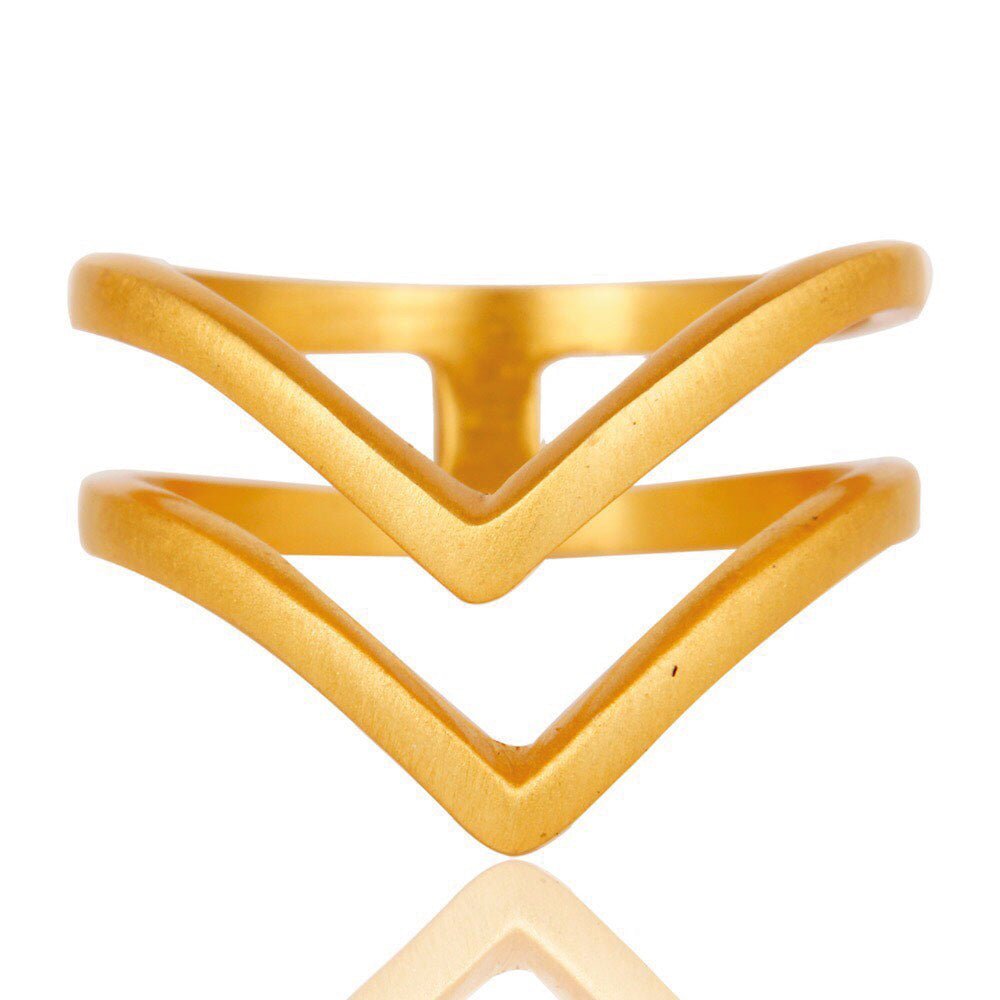 Chevron 14ct Gold Ring – Hauslife