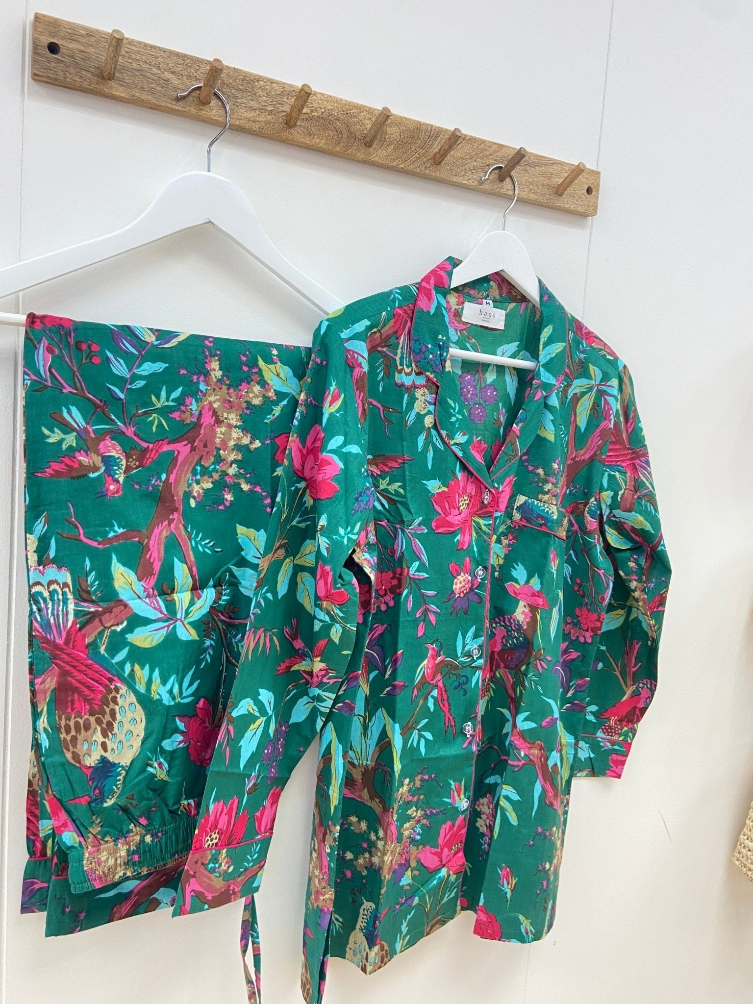 Cotton Pyjama Set - Green Botanical – Hauslife