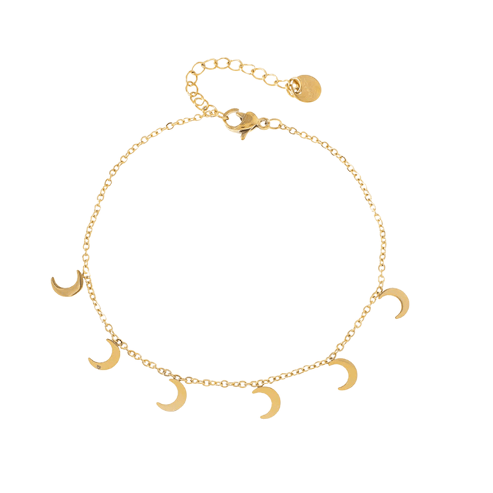 Celestial Moons Bracelet - Gold Crescent Moon Charm Bracelet – Hauslife
