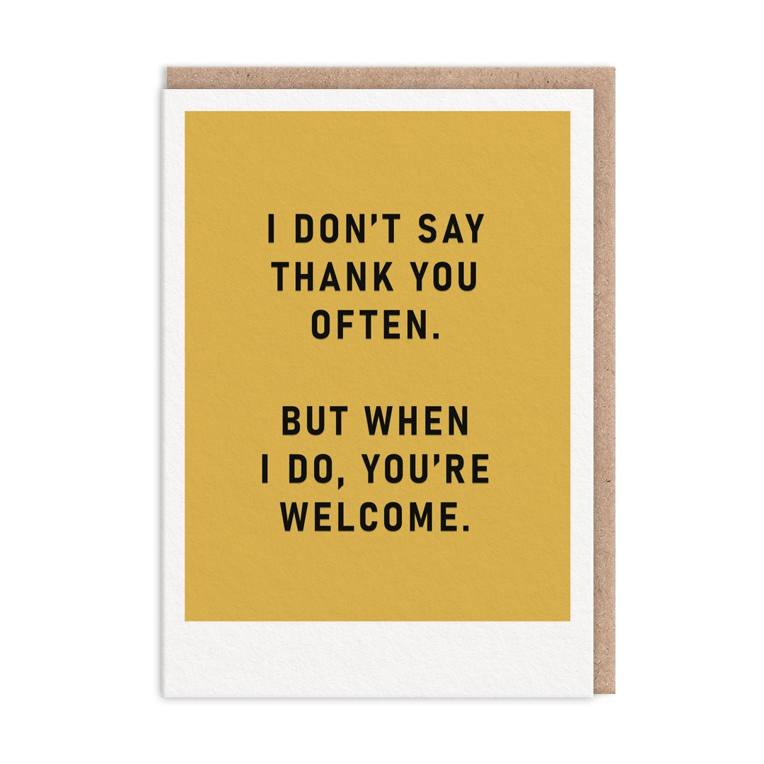 You're Welcome Thank You Card – Hauslife
